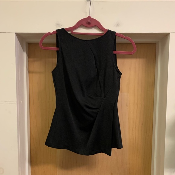 Zara | Tops | Zara Basic Sleeveless Black Top Side Drape Size S | Poshmark